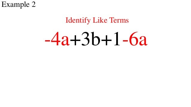 Like terms slide show