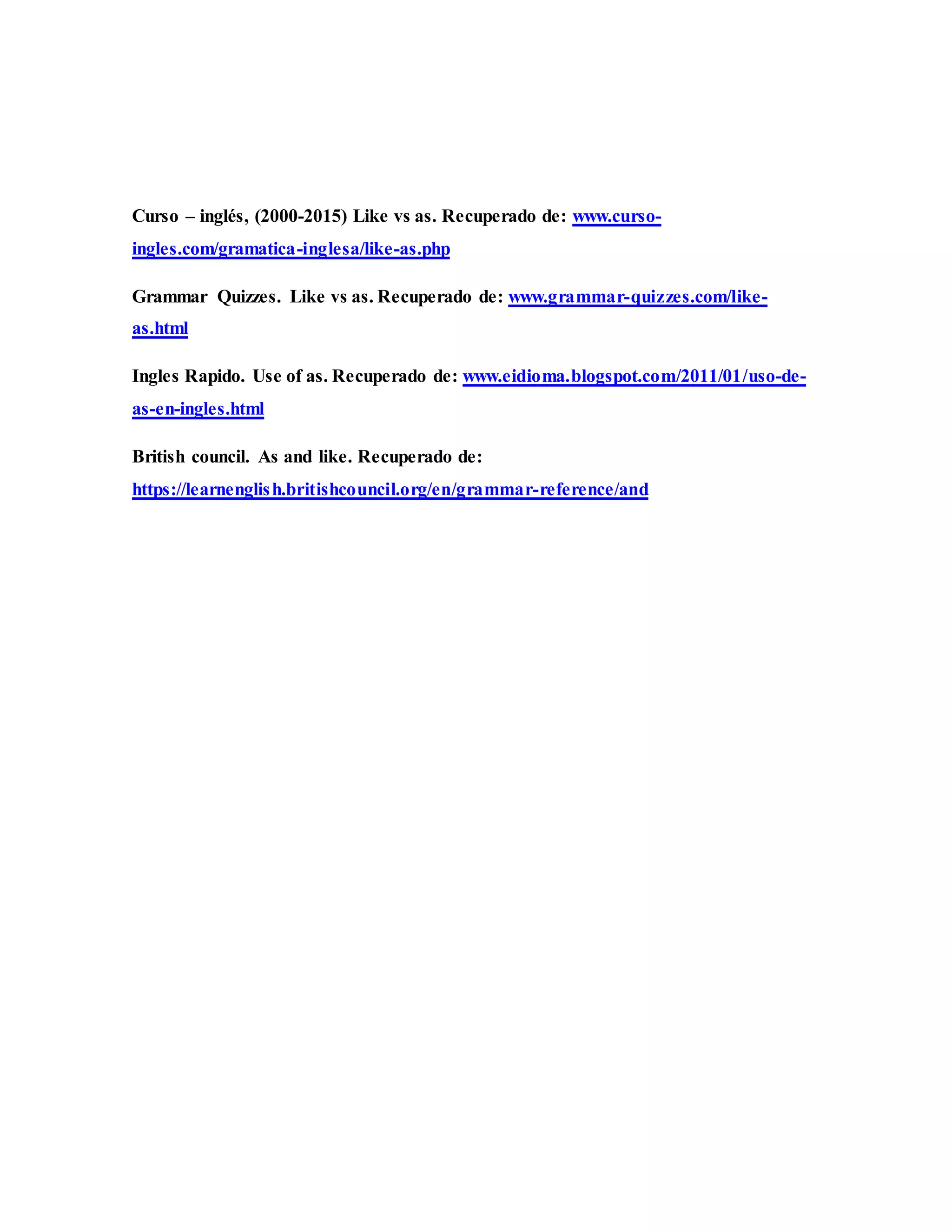 Like vs as. | PDF | Free Download