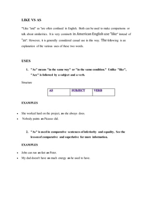 Like vs as. | DOCX