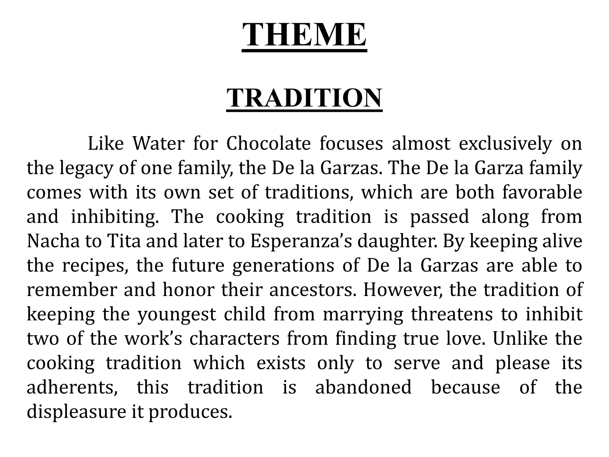 Like Water for Chocolate: An Analysis Using Magical Realism | PPT