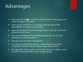 Introduction to Ethereum-the blockchain implementation. | PPTX | Internet | Computing
