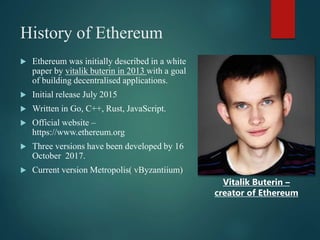 Introduction to Ethereum-the blockchain implementation. | PPTX | Internet | Computing