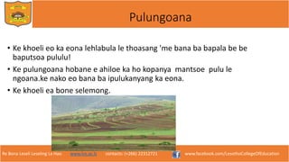 Likhoeli tsa ngoaha | PPTX