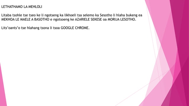 Likhoeli tsa selemo ka sesotho ka Palesa Masopha.pptx