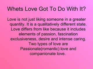 Liking, Loving And Positive(+) And Negative | PPT