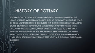 history about pottery in indian economical nomenclature | PPT