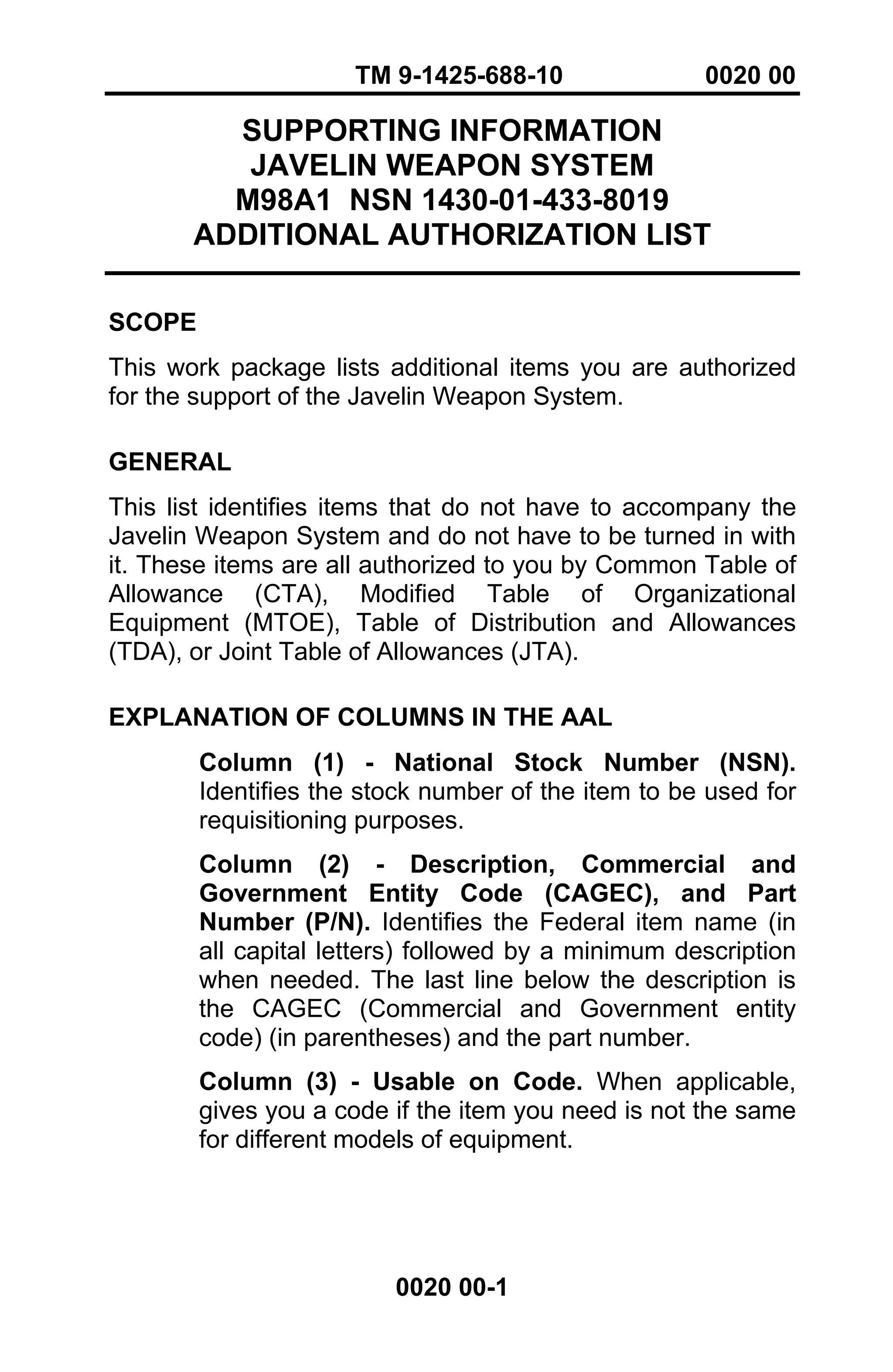 Manual Javelin | PDF