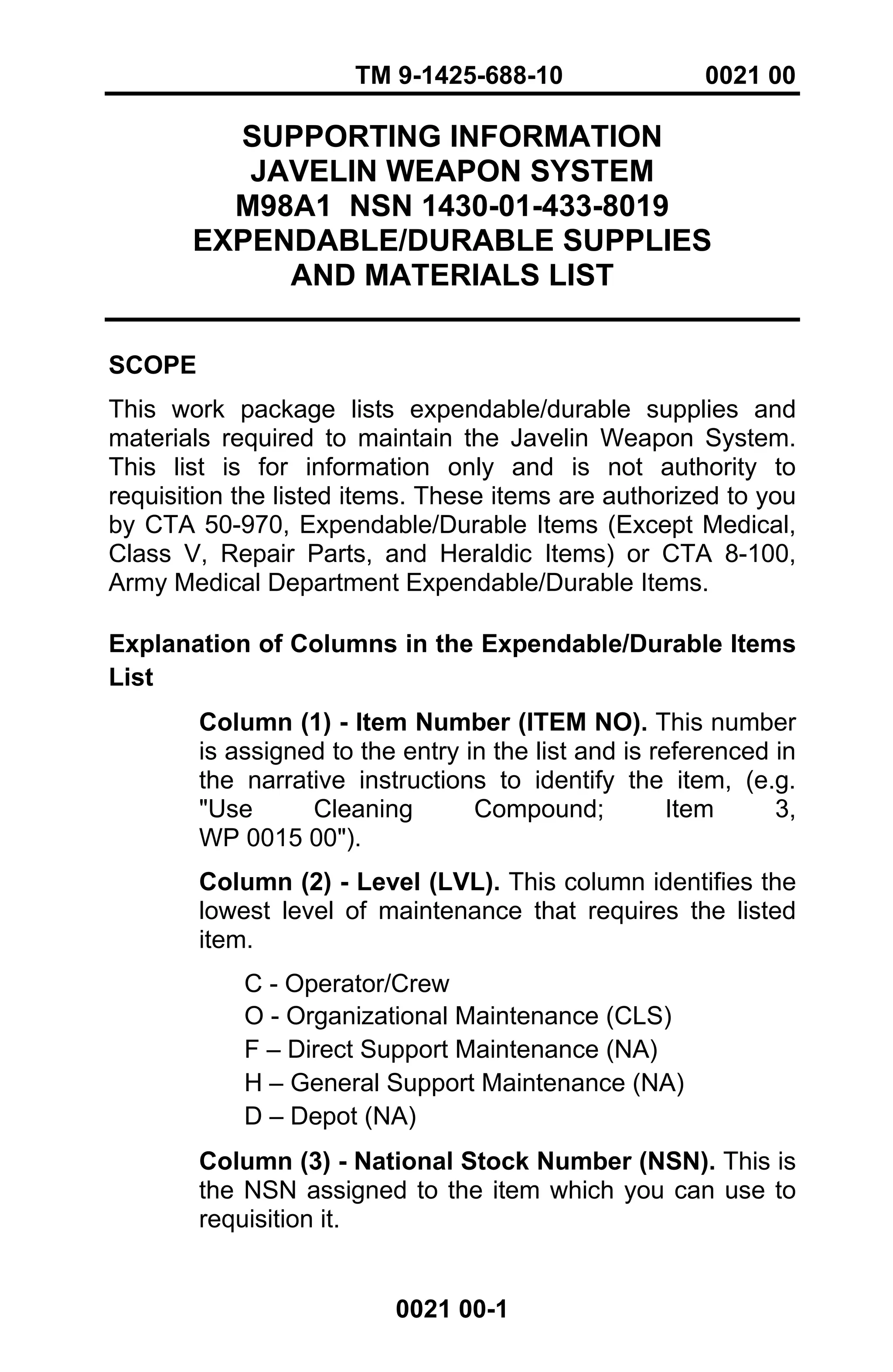 Manual Javelin | PDF