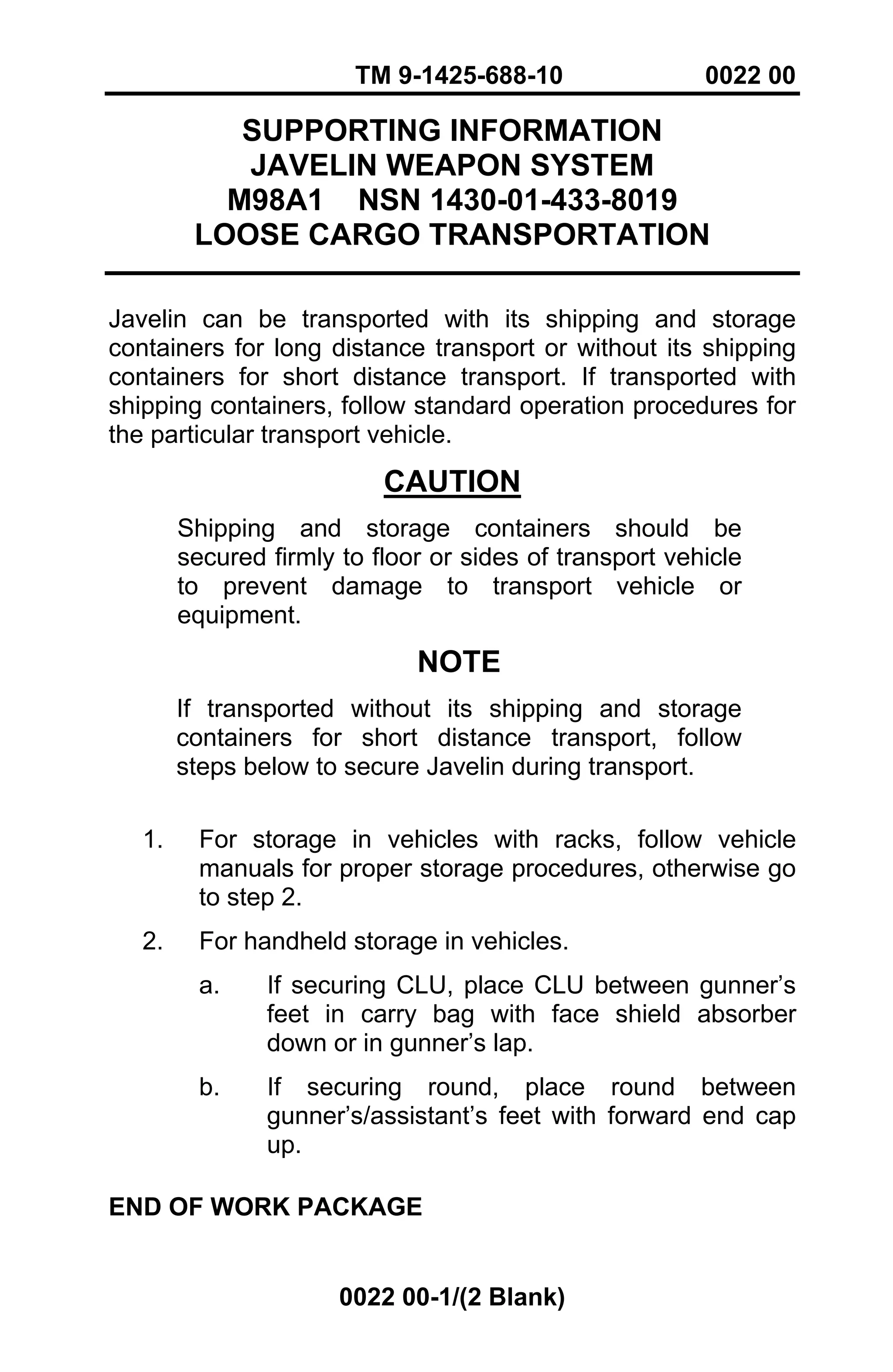 Manual Javelin | PDF