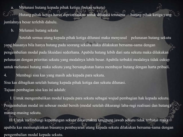 Likuidasi persekutuan | PPTX