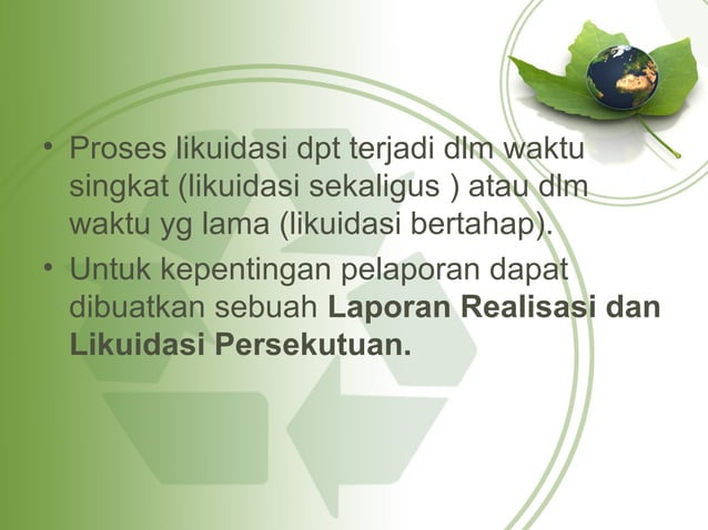 LIKUIDASI PERSEKUTUAN DAN JOINT VENTURE | PPT