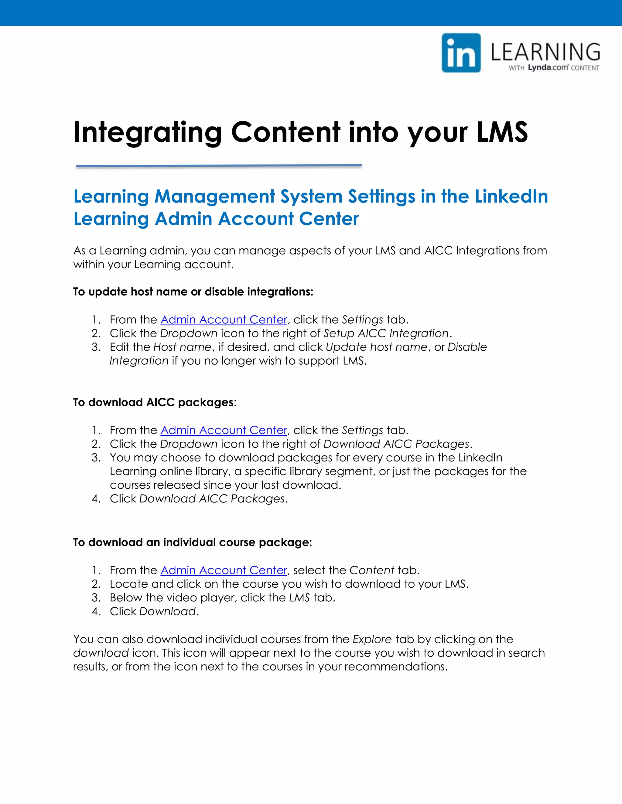 Getting Started as an Administrator in LinkedIn Learning | PDF