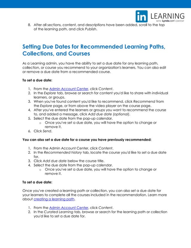 Getting Started as an Administrator in LinkedIn Learning | PDF