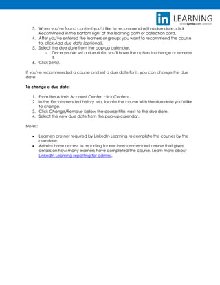 Getting Started as an Administrator in LinkedIn Learning | PDF