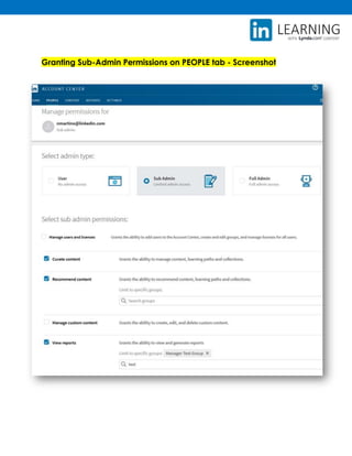 Getting Started as an Administrator in LinkedIn Learning | PDF