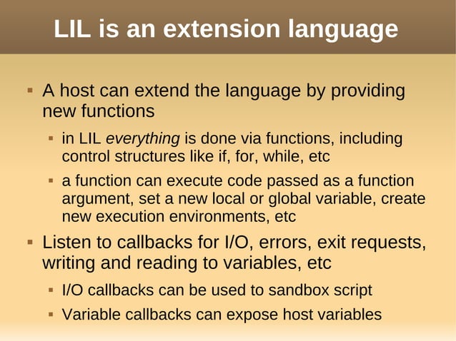 LIL Presentation | PDF | Programming Languages | Computing