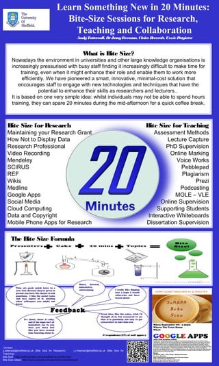 Learn something new in 20 minutes: Bite-size sessions for research ...