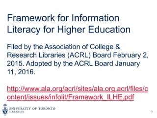 Student2Scholar: rethinking online information literacy using the ACRL ...