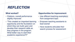 Gill, N. & Springall, E. Making instruction more sustainable through ...