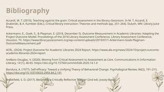 Reflection as a means to assess information literacy instruction ...