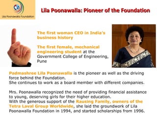 Lila Poonawalla Foundation - Post Graduate Program | PPT