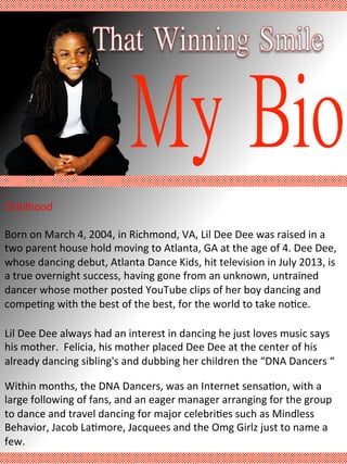 iamLildeedee presskit | PDF