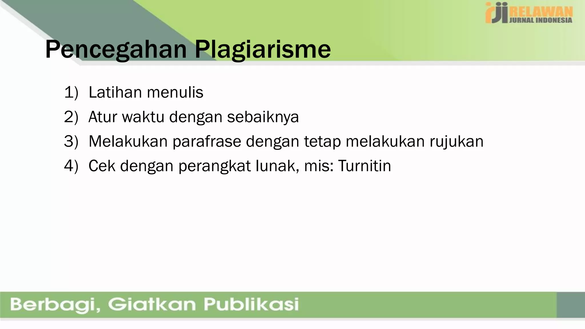 Plagiarisme dan Cara Mengatasinya | PDF