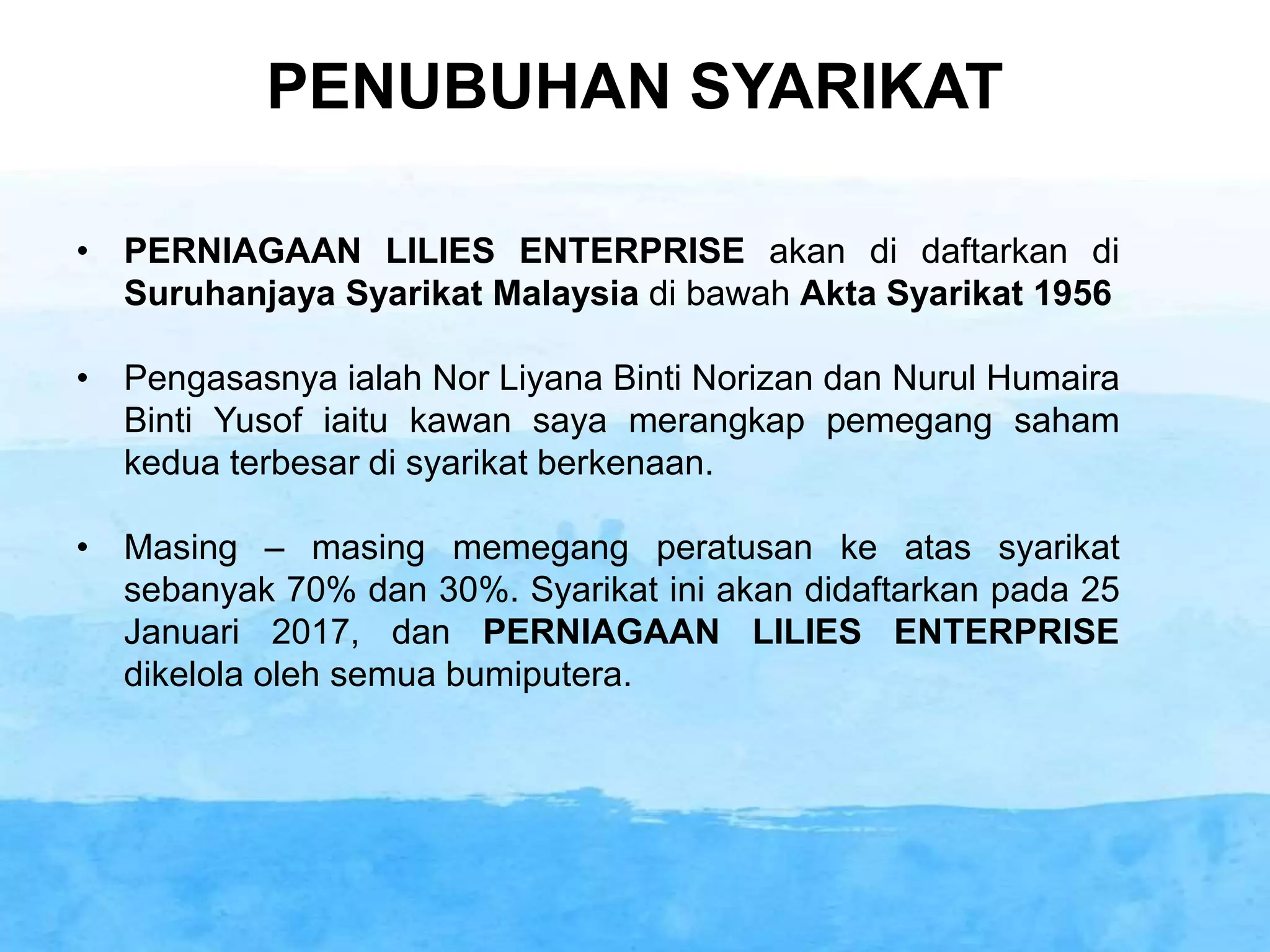 CONTOH RANCANGAN PERNIAGAAN | PPTX