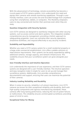 Lilin CCTV Camera | DOCX