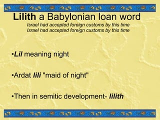 Lilith Of The Bible | PPT