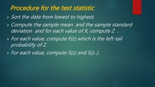 Lilliefors test | PPTX