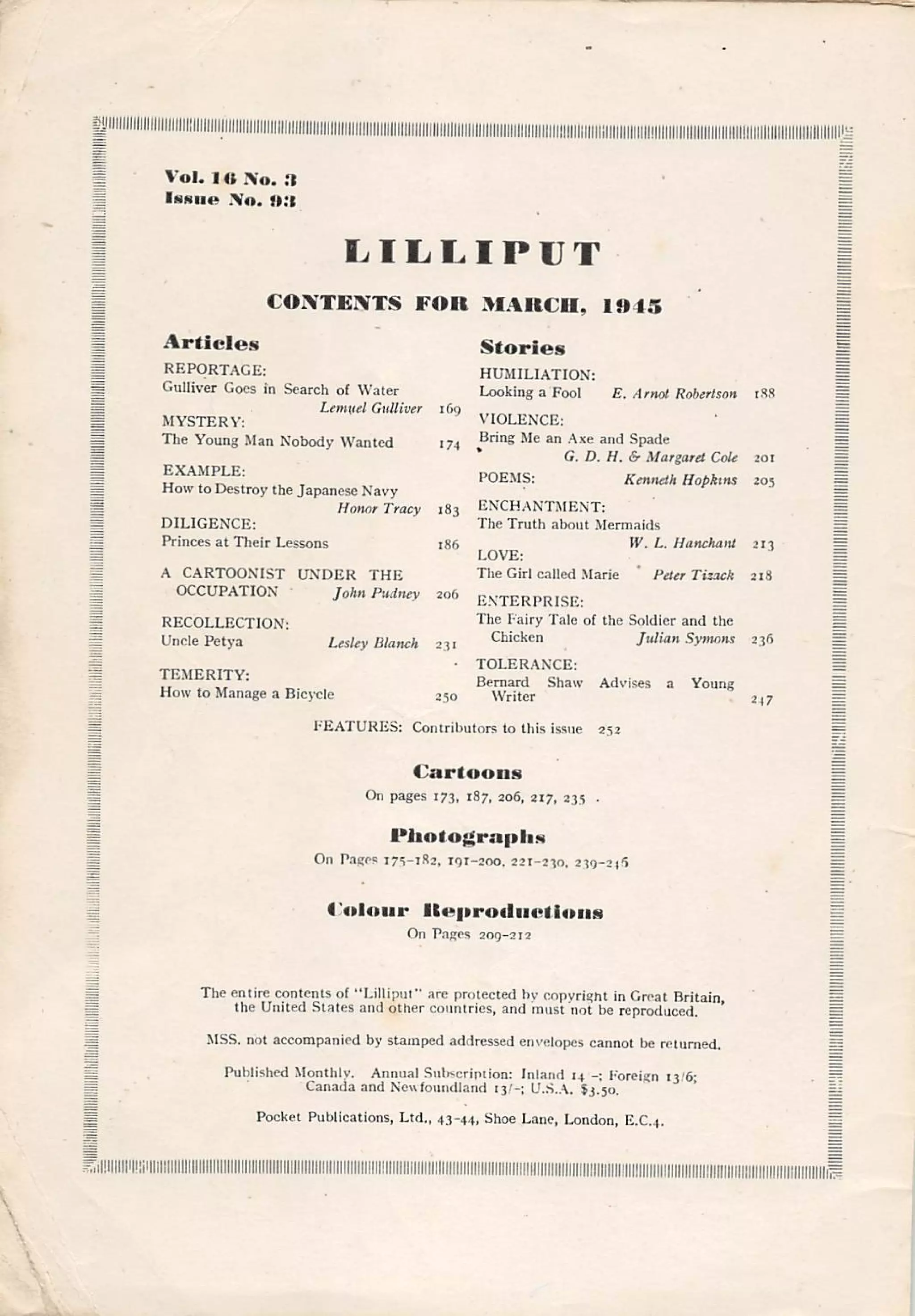 Lilliput Magazine March 1945 | PDF