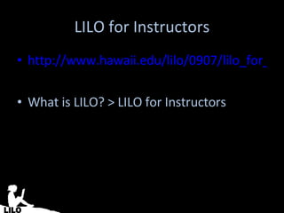 LILO Workshop | PPT