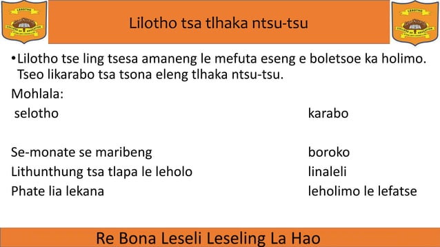 Lilotho | PPTX | Africa Travel | Travel Locations