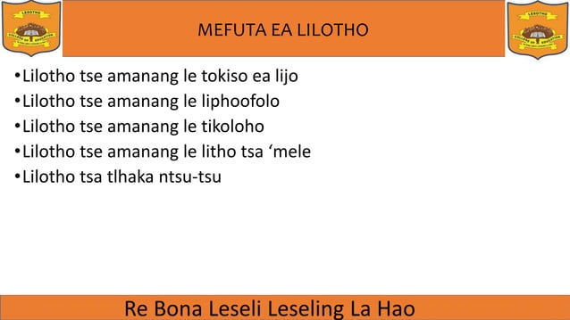 Lilotho | PPTX | Africa Travel | Travel Locations