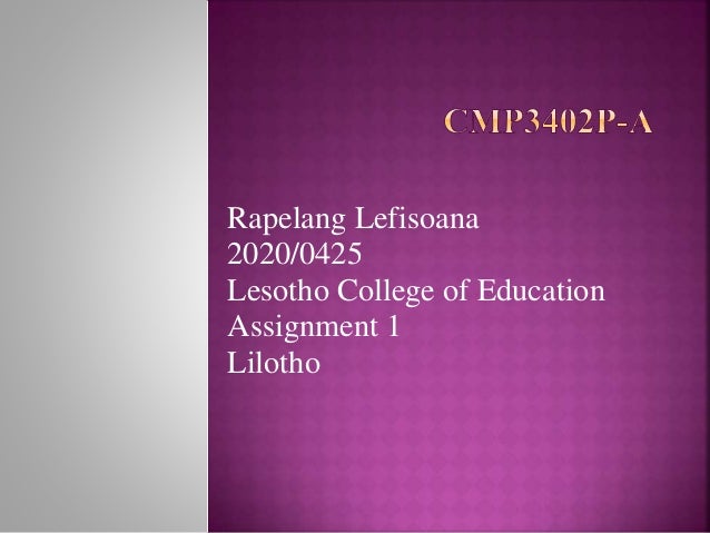 Lilotho Ppt
