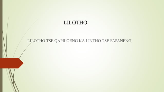 LILOTHO | PPTX