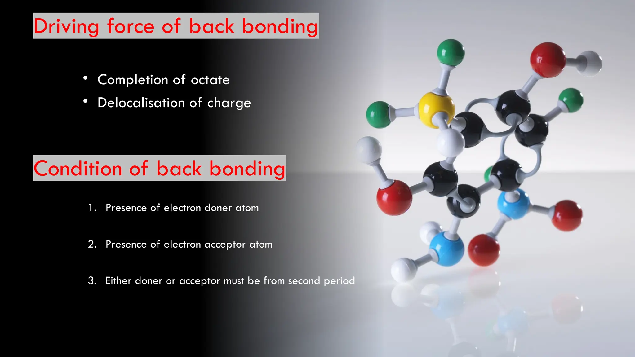 Back Bonding and its application in chemistry | PPTX