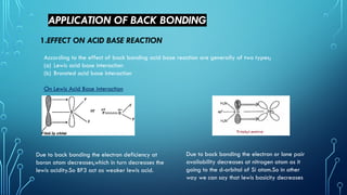 Back Bonding and its application in chemistry | PPTX