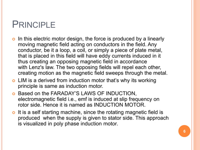 Linear Induction Motor | PPTX | Physics | Science