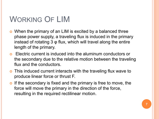 Linear Induction Motor | PPTX | Physics | Science