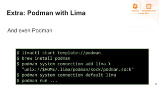[KubeCon EU 2022] Running containerd and k3s on macOS | PDF