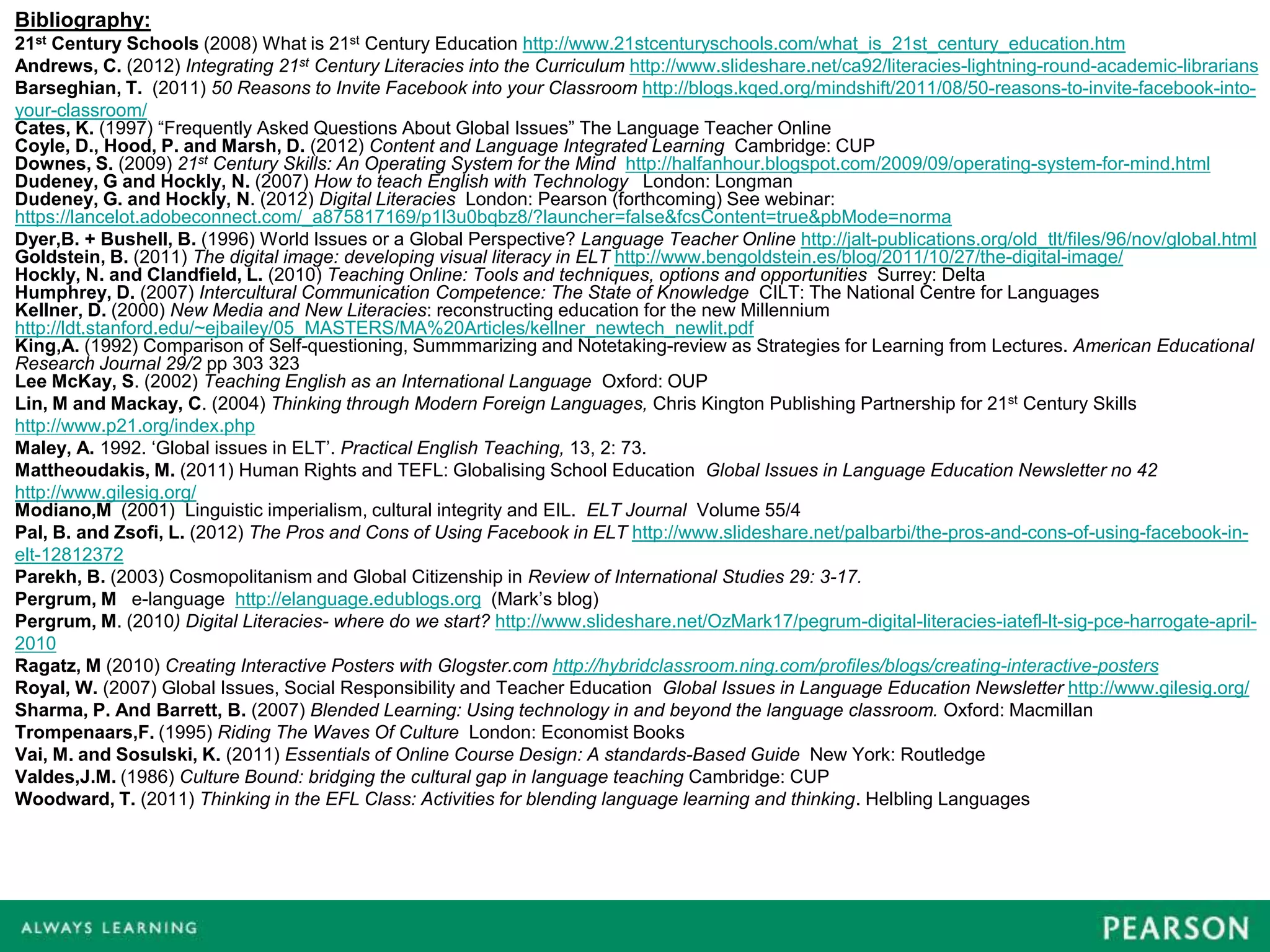 Talk on 21st century skills given at LABCI conference in Lima 11/07. | PPT