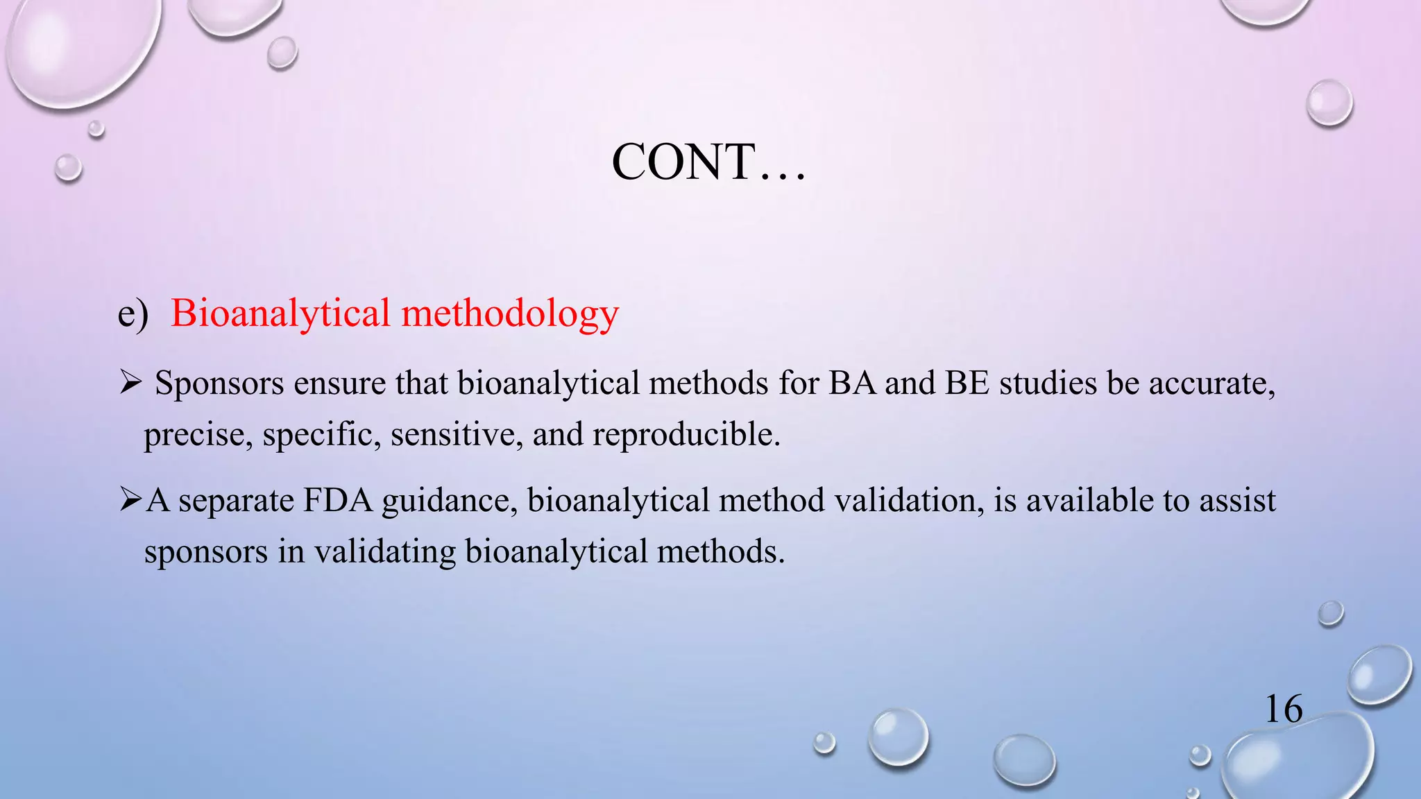 Regulatory requirements of BIOAVAILABLITY & BIOEQUIVALENCE STUDIES | PPTX