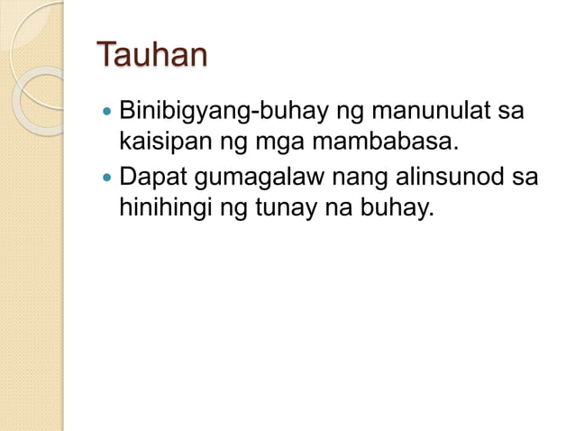 Limang elemento ng nobela | PPTX