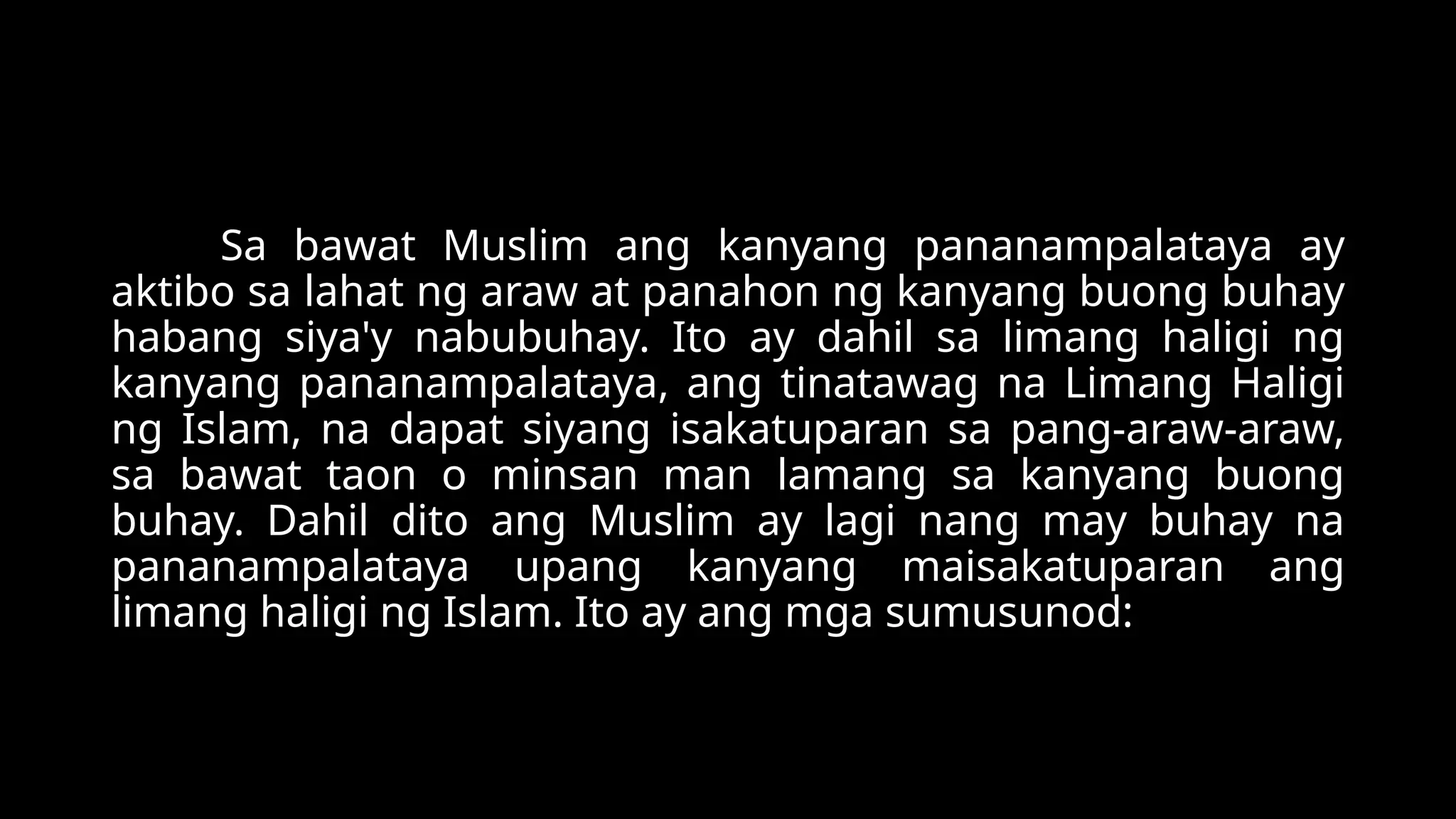 Limang Haligi ng Islam nnnnnnnnnnnnnnnnn | PPTX