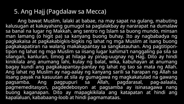 Limang Haligi ng Islam nnnnnnnnnnnnnnnnn | PPTX