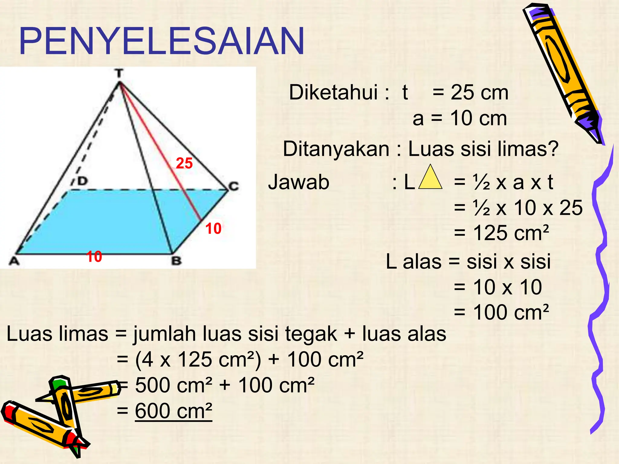 Limas adalah salah satu bangun datar segi empat. pptx | PPT