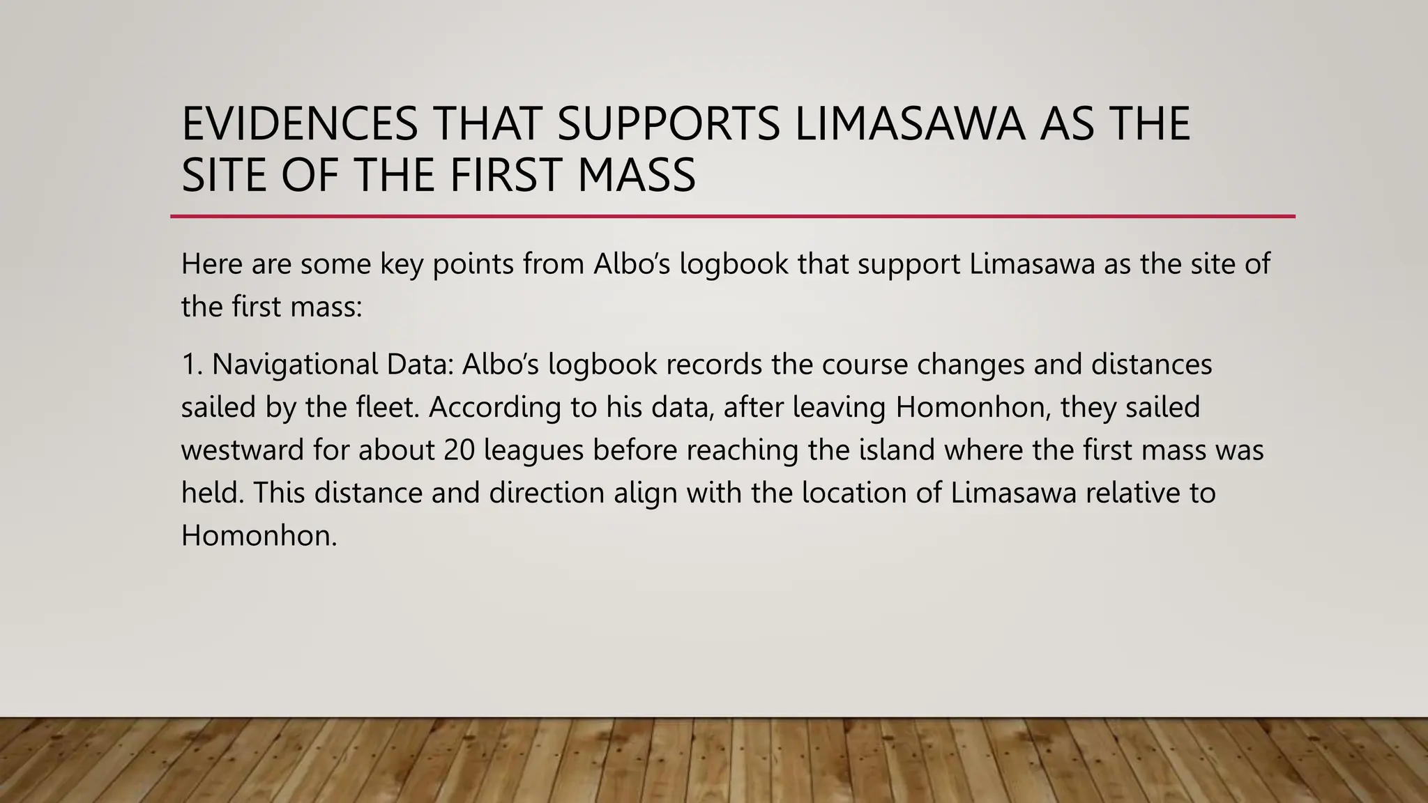 Limawasa Island : The Site of the First Mass | PPTX