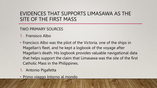 Limawasa Island : The Site of the First Mass | PPTX